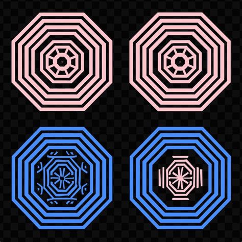 Premium Psd Geometric Octagon Design With Repeating Shapes And Lines