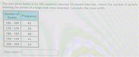 The Data Given Below Is For Randomly Selected Minute Intervals Where The Number Of Algebra