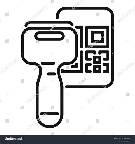 scan device icon outline vector quick stock vector royalty free