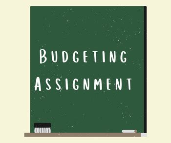 Budgeting Assignment Google Doc By Kira Rossin TPT