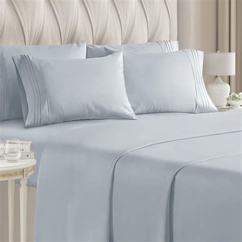 Queen 6 Piece Sheet Set Breathable And Cooling Bed Sheets