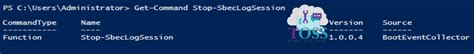 Stop Sbeclogsession Powershell Cmdlet Toss