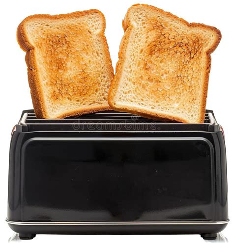 Perfectly Golden Toast Popping Up From A Sleek Black Toaster In A