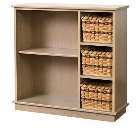 Sommerset Basket Bookcase Cabinet Ohio Hardwood Furniture