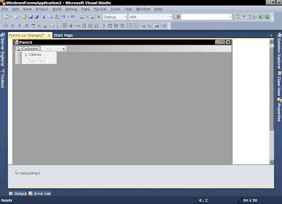 Trabalhando menus C Windows Form Down Com Força