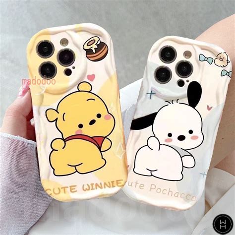Wh Cute Wiggle Hips Winnie The Pooh And Pochacco Cartoon Casing Samsung Galaxy A54 A34 A24 A14 4g