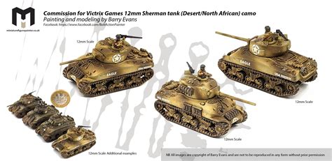Victrix Games 12mm Sherman Tank Desert North African Camo