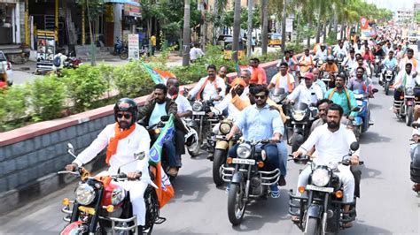 Pre Hyderabad Liberation Day Bike Rally By Bjp Indtoday