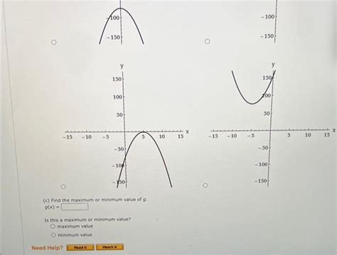 Solved A Quadratic Function G Is Given Gx3x2−30x76 A