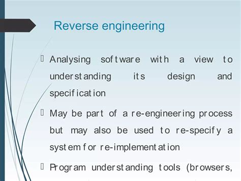 Software Re Engineering Forward And Reverse Engineering Ppt