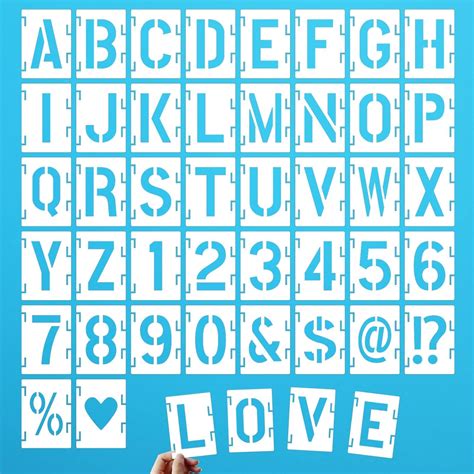 Dzxcyz 1 Inch Letter Stencils Numbers Craft Stencils 42