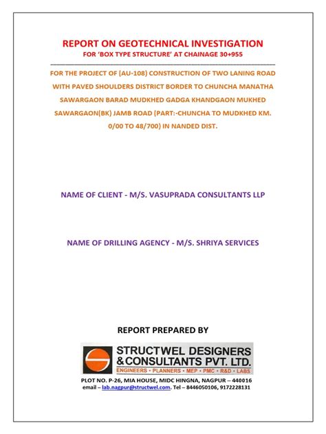 Geotech Report Open Foundation Pdf