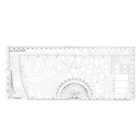 Drawing Stencil Geometric Ruler Measuring Draft Rulers With Small Ruler