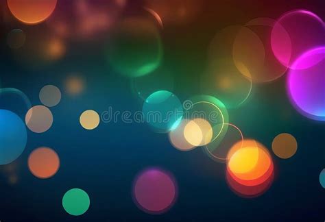 Bokeh Background Design With Abstract Linear Details Stock Illustration