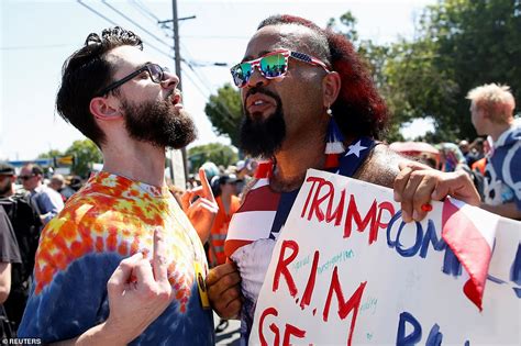 Straight Pride Parade Draws Marchers Protesters Daily Mail Online