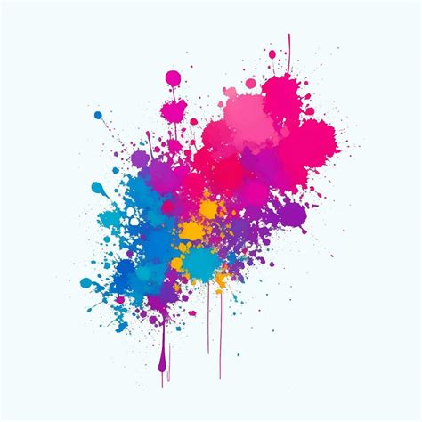 Color Ink Splashes On White 26764037 Vector Art At Vecteezy