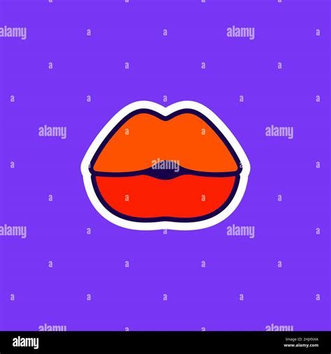 Sexy Pout Lips Female Beautiful Open Mouth Sticker In The Pop Art