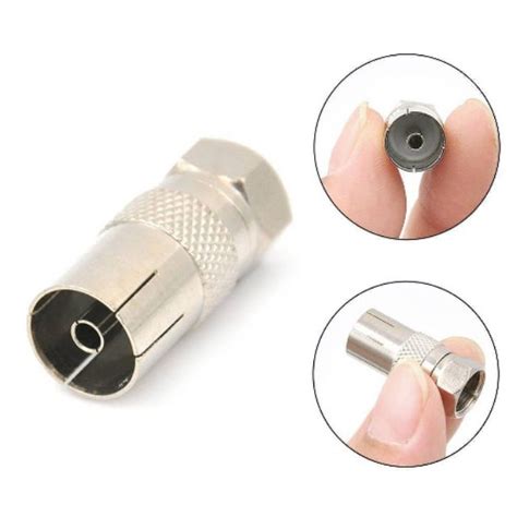 Rf Female Socket To F Type Screw Male Plug Adapter Converter Rg6