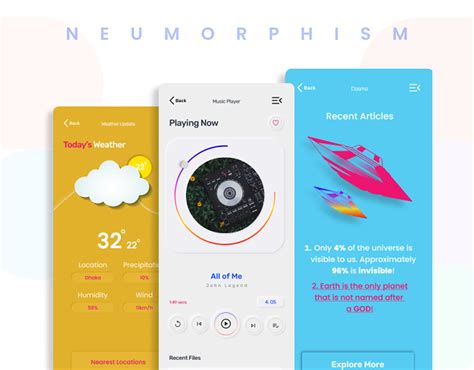 Neumorphism UI On Behance