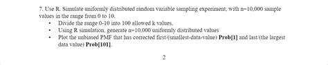 Use R Simulate Uniformly Distributed Random Chegg