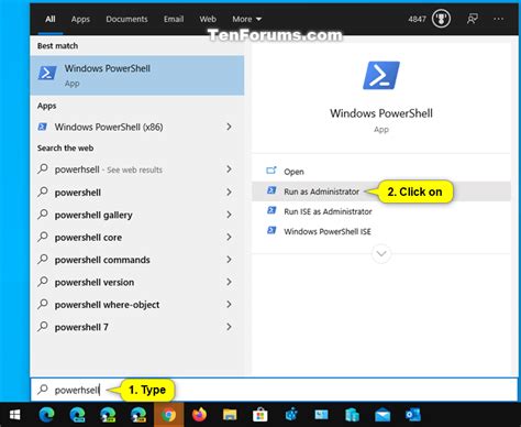 Open Elevated Windows PowerShell In Windows 10 Tutorials