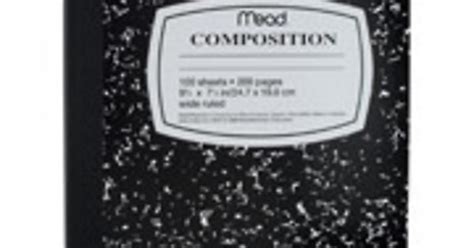 For Sale Online Mead Black Marble Composition Book Wide Rule 100 Sheets
