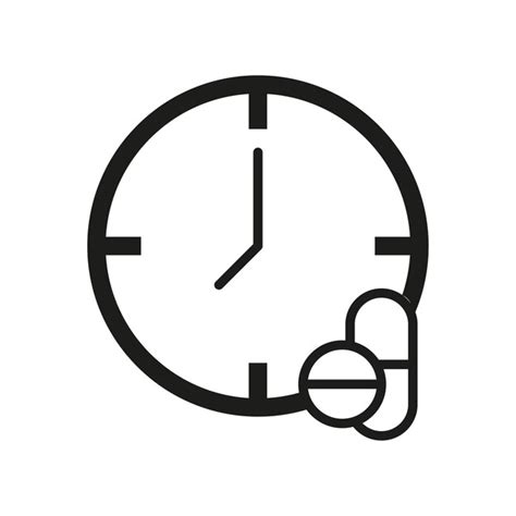 Tempo tomando ícone de medicação de dose ícone de tratamento de pílulas