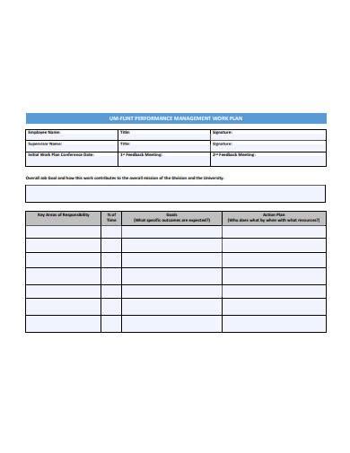 Free 10 Management Work Plan Samples In Pdf Doc