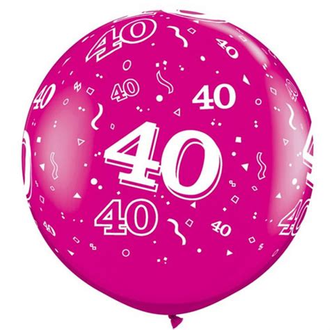 Ballon géant 40 ans qualatex fuschia