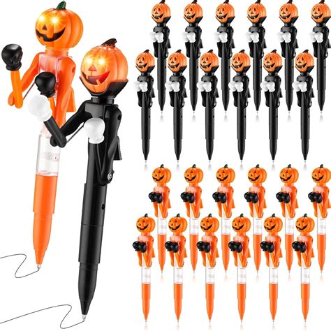 Amazon Ctosree 24 Pcs Halloween Pen LED Ballpoint Pen Bulk Lovely