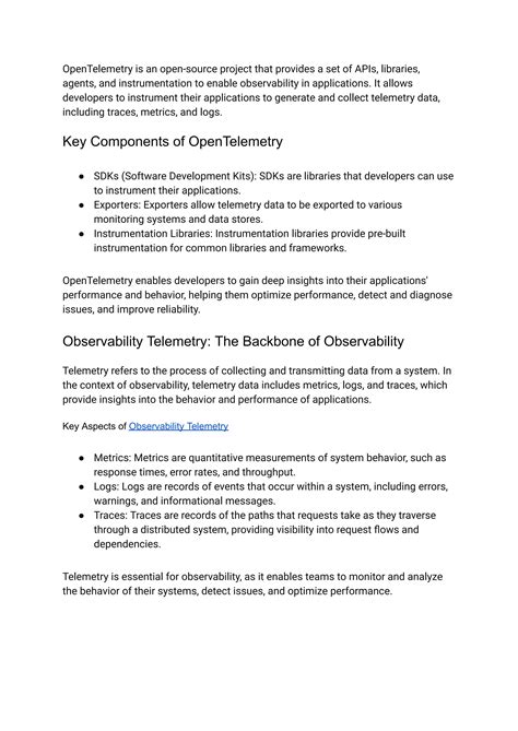 Apm Vs Observability Demystifying Opentelemetry And The Role Of Telemetry In Observability Pdf