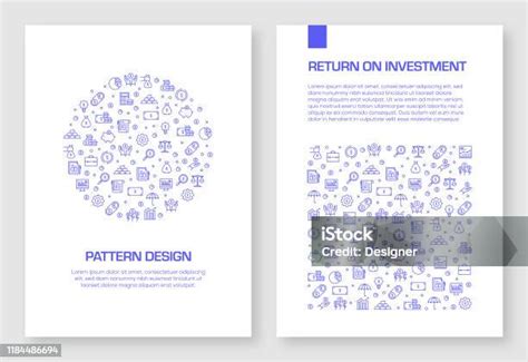 브로셔 연례 보고서 책 표지에 대한 투자 아이콘 벡터 패턴 디자인에 대한 수익의 집합 예산에 대한 스톡 벡터 아트 및 기타 이미지 예산 책자 표지 책표지 Istock