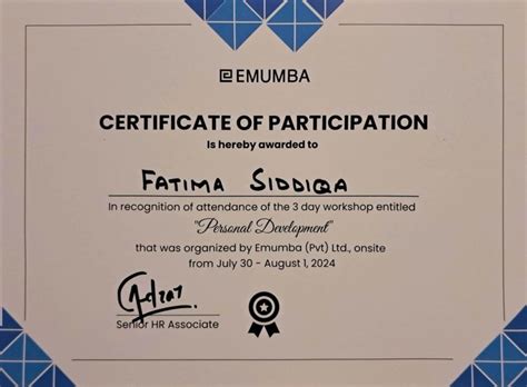 Fatima Siddiqa On Linkedin Awsgenai Emumba Internship Personalgrowth