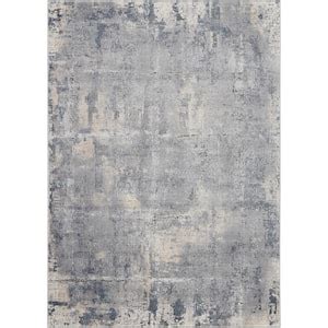 Nourison Rustic Textures Grey Beige 6 Ft X 9 Ft Abstract Contemporary