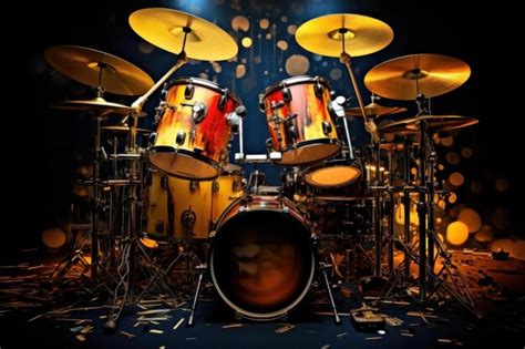 Premium Photo | Rhythmic Music instrument drums Generate Ai