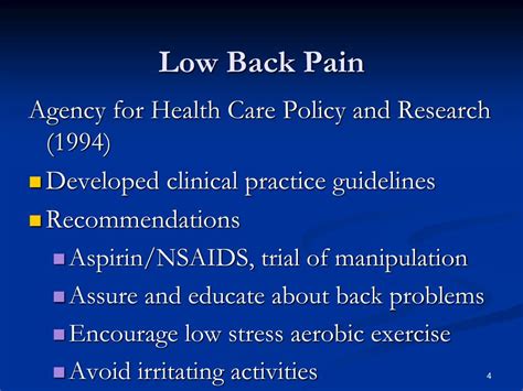 Ppt A Treatment Based Classification Approach To Low Back Pain