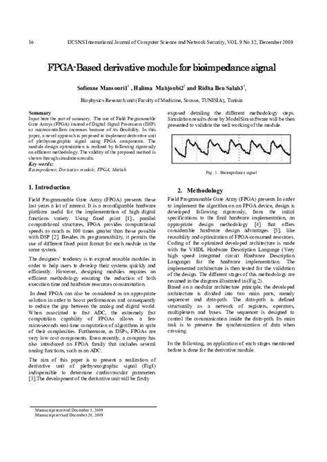 Pdf Fpga Fpga Fpga Fpga Based Derivative Module For Bioimpedance