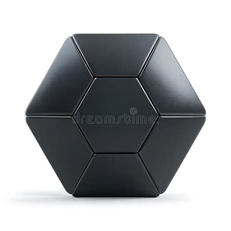 Black Hexagonal Assembly Geometric Design Modern Art Abstract Shape