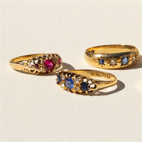 Victorian Ruby Rose Cut Diamond And 18k Gold Antique Ring