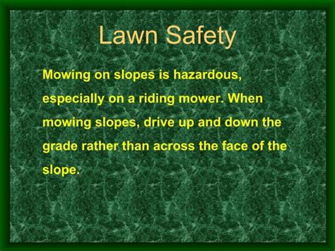 Lawn Mower Safety Ppt