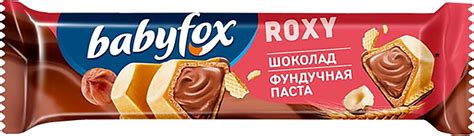Вафельный батончик KDV «Babyfox Roxy» с ореховой начинкой, частично ...