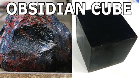 Obsidian With A 60 000 Psi Waterjet Obsidian Cube Minecraft Irl Youtube