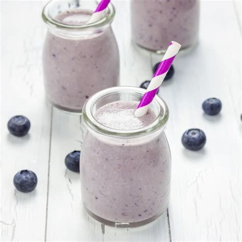 Smoothie With Blueberry Banana Oats Almond Milk And Yogurt Square