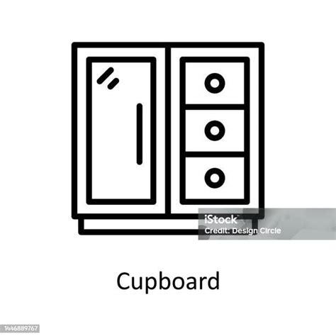 찬장 벡터 개요 아이콘 디자인 그림입니다 흰색 배경에 의료 기호 Eps 10 파일 0명에 대한 스톡 벡터 아트 및 기타 이미지 0명 가구 가정의 방 Istock