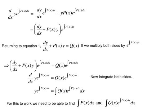 Ppt First Order Linear Differential Equations Powerpoint Presentation