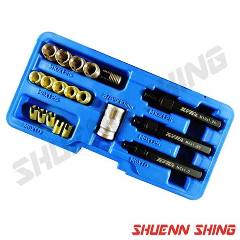 Locke汽車工具 自攻牙套組19pcs Tuf 7481 自攻螺紋護套組 自攻 螺紋 護套 牙套 螺牙 螺絲 滑牙 蝦皮購物