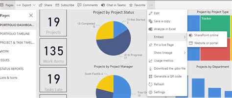 Integrate Power BI Reports Into SharePoint Project Sites