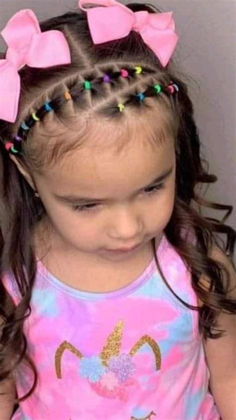 Peinados Con Ligas Peinado Con Ligas Peinados Peinados Infantiles