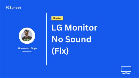 Lg Monitor No Sound Fix