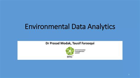 Environmental Data Management And Analytics Ppsx